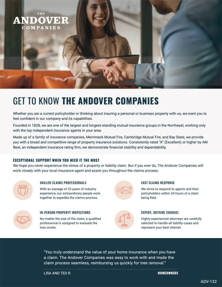 Downloadable Insurance Information Sheets - The Andover Companies