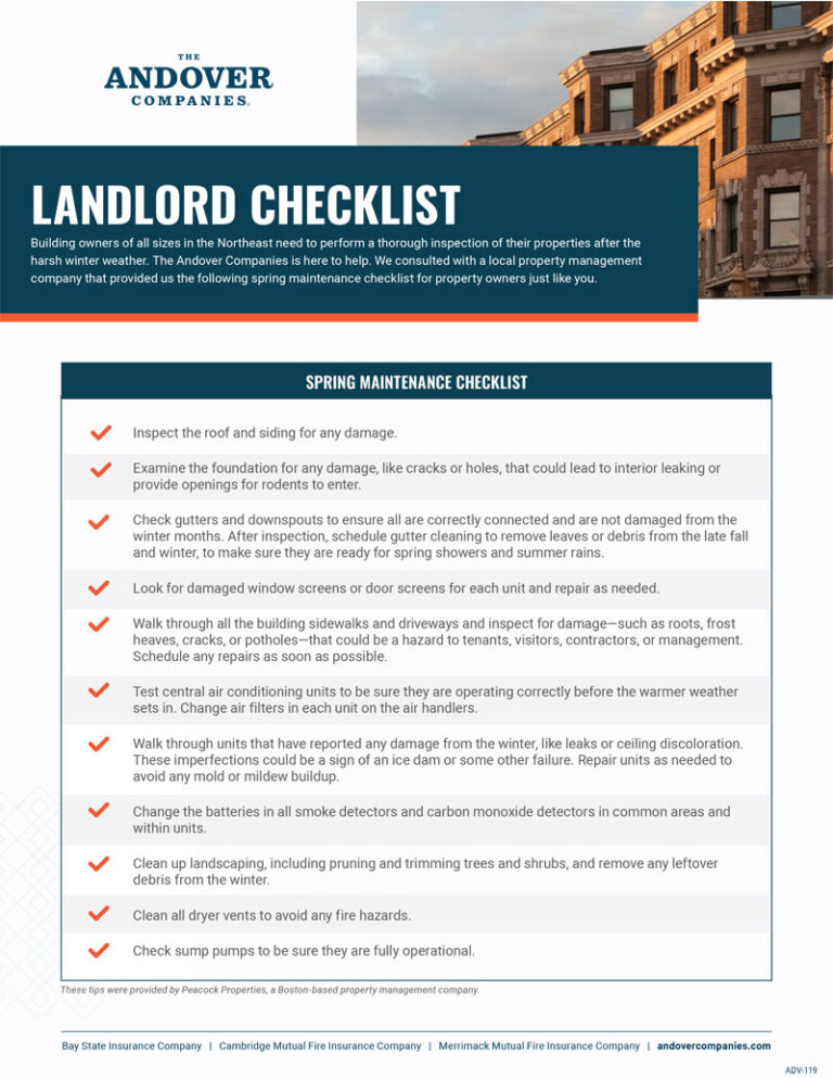 Downloadable Insurance Information Sheets - The Andover Companies